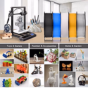 SUNLU ABS 3D Printer Filament, 1.75 ABS Filament Dimensional Accuracy +/- 0.02 mm, 1 kg Spool (Black+White)