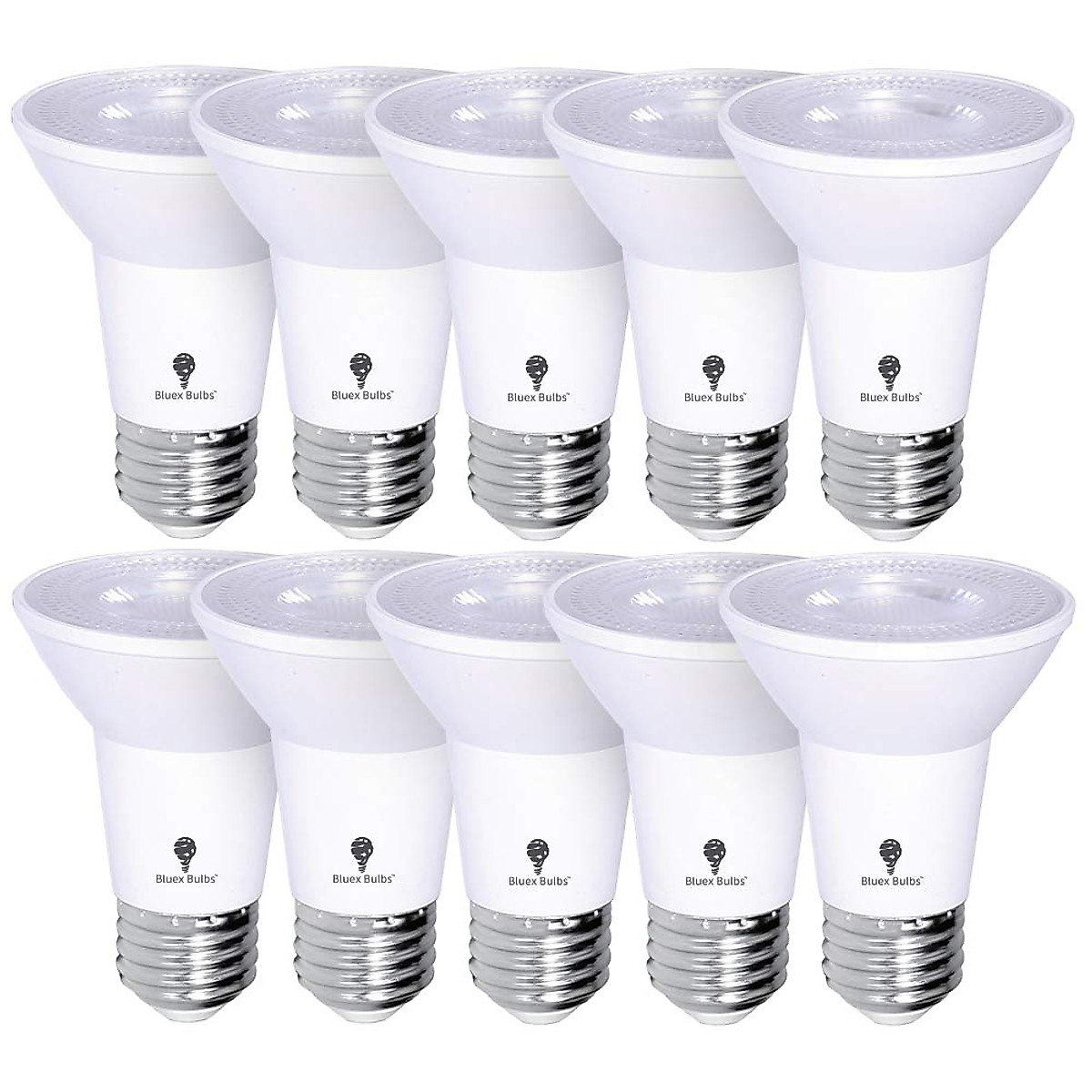 10 Pack PAR20 Outdoor LED Flood Light Bulb 8W 75 Watt Equivalent 500 Lumens Dimmable Waterproof E26 3000K Warm White LED Flood Light Bulbs for Security Led Spotlight Indoor Led Recessed Light Bulbs