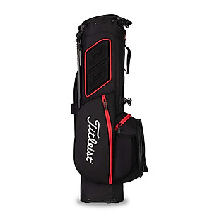 Titleist - Players 4 Golf Bag - Black/Black/Red