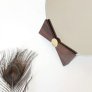 Vanity Mirror Solid Wood Desktop Makeup Mirror HD Dressing Mirror Desktop Independent Bathroom Mirror Suitable Dressing Table Bedroom Household Cosmetic Mirror