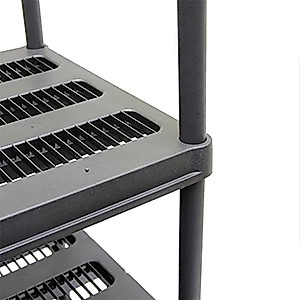 Juggernaut Storage RS3618-5BLKAMZ 36"W x 18"D x 72"H 5-Shelf Resin Shelving, 600 lb Capacity Black