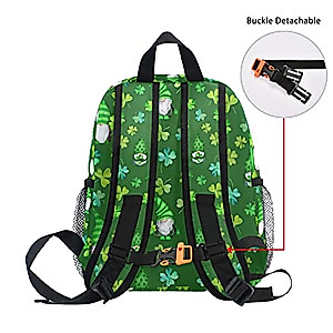 St Patrick Day with Gnomes Mini Backpack for Boys Girls Kid Toddler Preschool Bookbag Student Bag Travel Daypack