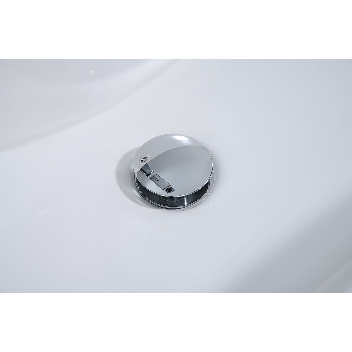 𝐓𝐈𝐎𝐑𝐈𝐘 Universal Bathroom Sink Stopper - 1.1~1.5" Sink Drain Stopper, Full-Size Bounce Bullet Type Pop Up Basin Drain Strainer, Chrome Anti-Clogging Sink Drain Filter with Hair Catcher (Silver)