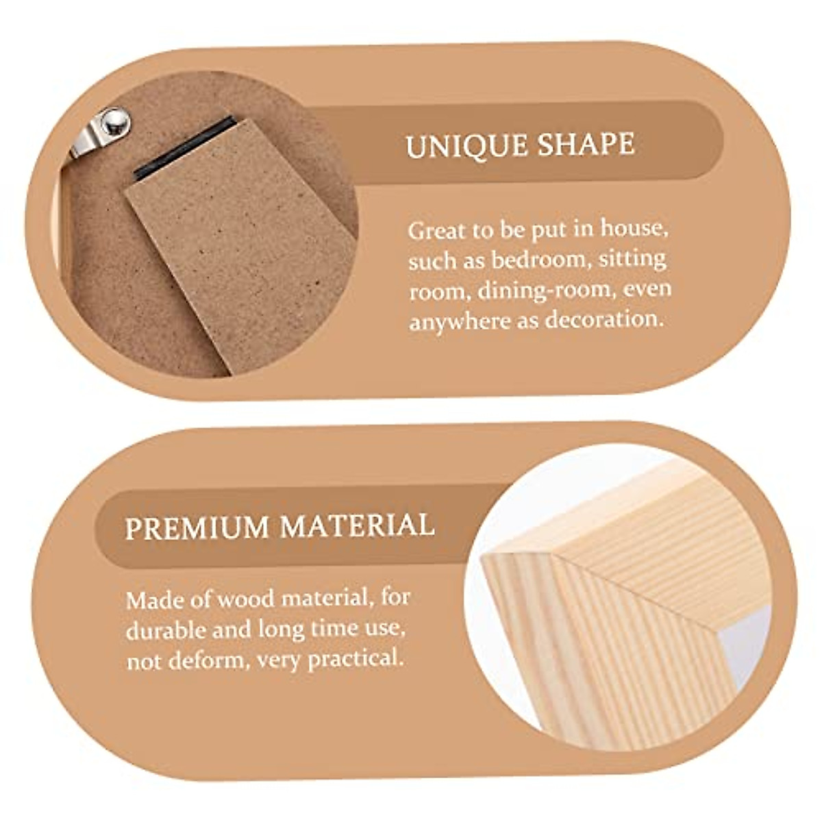 HOMSFOU 6pcs photo frame wood table decor tablescape decor natural wood frame picture frames stand photo display frame 5x7 picture frame Photo Holder Frame for Picture Frame for Photo nail