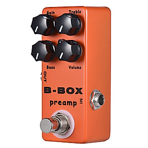 YMUZE Moskyaudio Mini B-Box Preamp Pedal Electric Guitar Effect with Overdrive Function