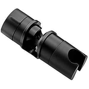 Adjustable Shower Head Holder for Slide Bar,Universal 18-25MM O.D. Rail Head Bracket Holder for Slide Bar Slider Clamp Bathroom Replacement 360 Degree Rotation Sprayer Holder (Black)