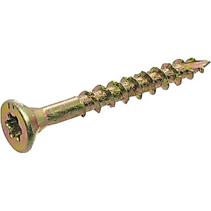 Grip-Rite 158GCS5 #8 x 1-5/8" Star Drive Gold Construction Wood Screw, 5lb Box