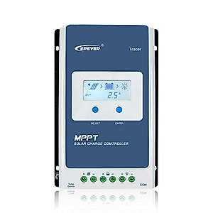 EPEVER 20A Solar Charge Controller MPPT Solar Panel Charge Controller 12V / 24V Auto Working Max PV 100V Solar Charge Battery Regulator with LCD Display for Gel Flooded Sealed Lithium Batteries