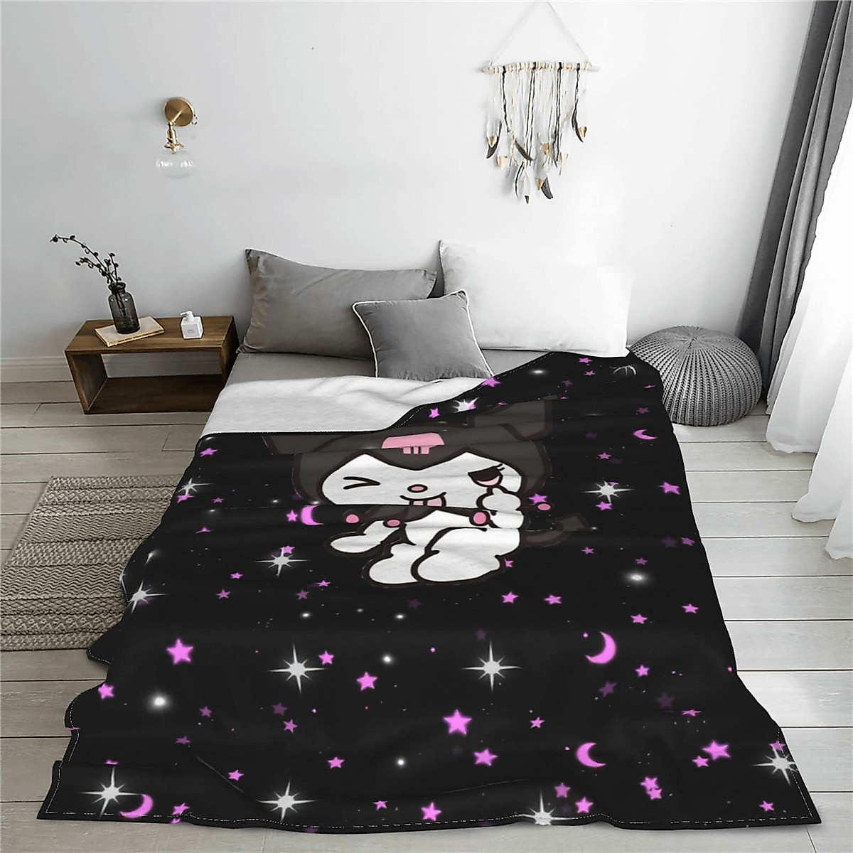 Kawaii Super Soft Blanket Cute Plush Blanket All Season Flannel Fleece Blanket for Kids Adult Sofa Bedding Living Room Decor 60"X50"