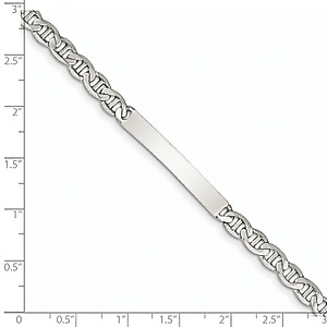 FindingKing Sterling Silver Anchor ID Bracelet 8"