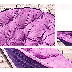 XZGDEN Lightweight Moon Chair/Lounger Chair/Lunch Break fold Chair/backrest Chair/Sun Chair Single (Color : Khaki)