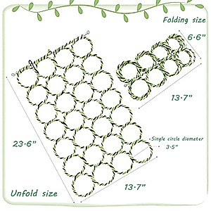 Bird Hemp Rope Net Swing,Parrot Perch Climbing Rope Ladder,Hammock Hanging on Parakeet Cage wiht 2 Hooks,Chew Toys for Greys Cockatoo,Cockatiel,Conure,Lovebirds,Canaries,Little Macaw 13.8" x 23.6"
