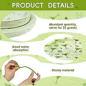 100 Pcs A Tiny Bit Older Decor Margs & Matrimony Bachelorette Party Decorations Martini Birthday Plates and Napkins Supplies for Carnival Fiesta Wedding Engagement Bridal Shower Favors for 25 Guests