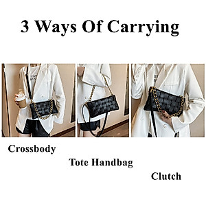 COFIHOME Women’s Braided Shoulder Bag Purses and Handbags Crossbody Flapper Braided Satchel Clutch Evening Bag