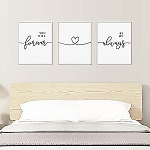 Bedroom Decor for Couples Wall Art Set of 3 Prints Bedroom Wall Decor Loves Above Bed Art Prints Home Gifts, 11x14inch Unframed