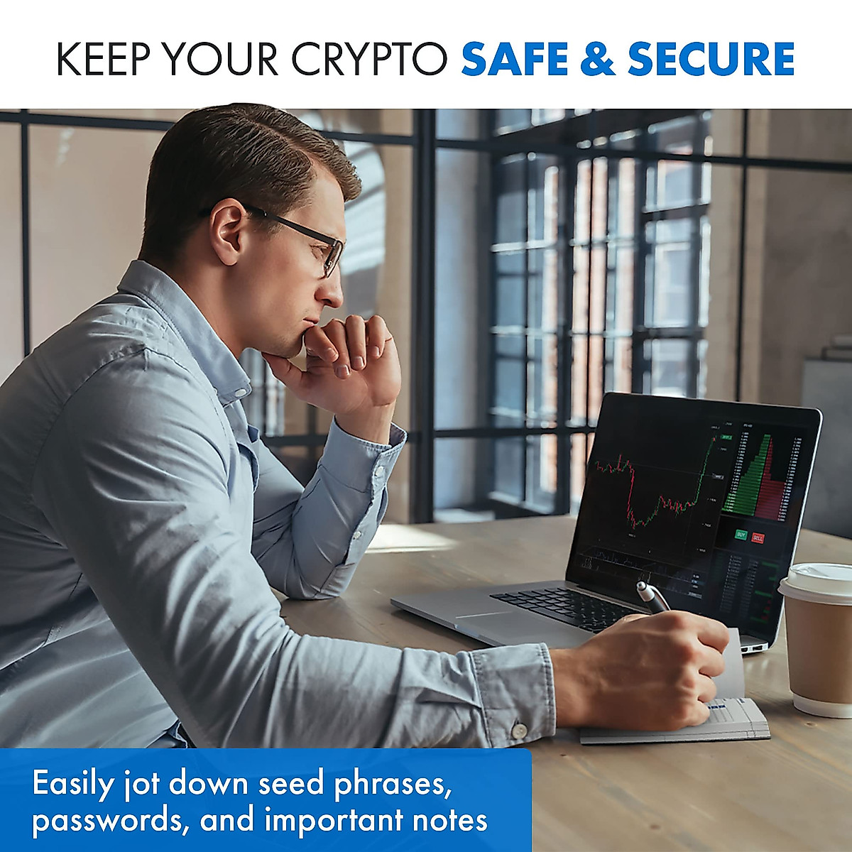 Storium Crypto Seed Phrase Storage Notebook - Waterproof Stone Paper Book - Keep Your Cryptocurrency Recovery Phrase Password Safe & Secure - Cold Storage Wallet Backup Journal - Pocket Size 2-Pack