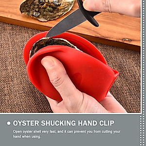 Hemoton 4pcs Silicone Oyster Clip Silicone Oyster Opener Clam Shucking Tools Oyster Shucker Oyster Shucking Tool Shellfish Opening Tool Oyster Shucking Hand Clip Oysters Shucking Tool
