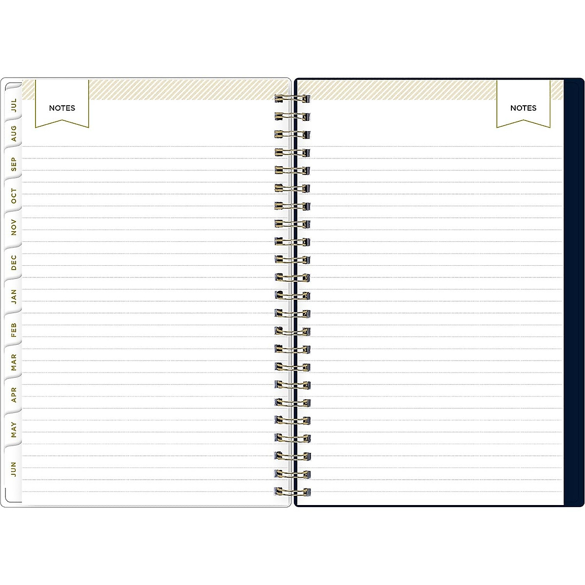 Blue Sky Day Designer for 2023-2024 Academic Year Weekly and Monthly Planner, 5' x 8', Flexible Cover, Wirebound, Peyton Navy (107927-A24)