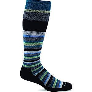 Sockwell Men's Up Lift Firm Graduated Compression Sock, Black - L/XL