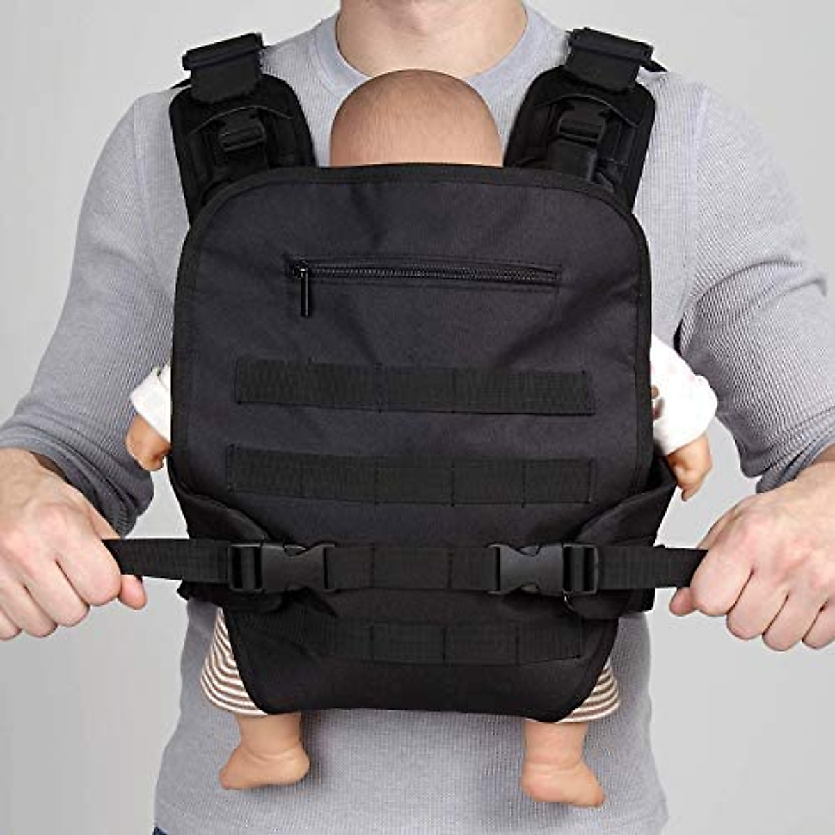 JumpOff Jo Military-Inspired Baby Carrier for Men - Soft Front Pack for Dads with MOLLE/PALS Compatibility
