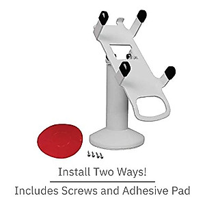 Discount Credit Card Supply DCCStands Valor Paytech VL100 7" Swivel and Tilt Terminal Stand, Screw-in and Adhesive, White…