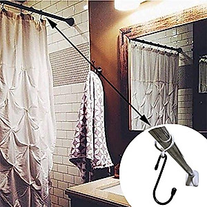 Crhexpva S Hooks for Hanging Plants Bathroom Hooks Towel Shower Hooks for Garment Racks Rod, Anti-Drop Metal S Hooks Clothing Racks Rod,20 Pack