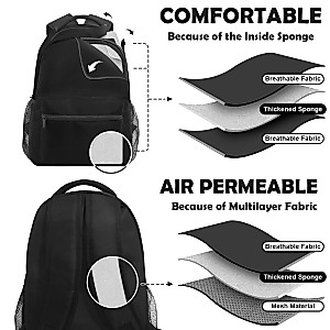 KIOPLYET American Football College Bookbag School Bag Business Laptop Backpack Travel Hiking Daypack Large Diaper Bag for Adult