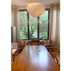 Henjjras Mushroom Paper Lampshade（17inch）, White Folding Lampshade,Interior Trim Lampshade,Paper Ceiling Lamp Shade