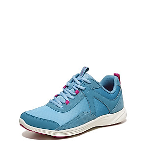 Vionic Women's Agile Chance Walking Sneakers-Supportive Lace-Up Sneakers That Include Three-Zone Comfort with Orthotic Insole Arch Support, Medium and Wide Fit, Larkspur 8 Medium