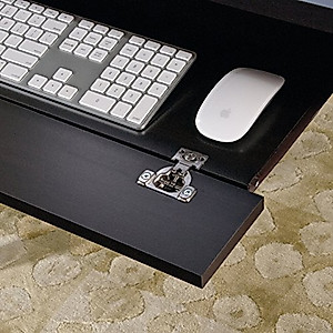 Sauder 5 Shelf Split Bookcase, Jamocha Wood Finish & Shoal Creek Computer Desk, Jamocha Wood Finish