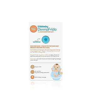 Frida Baby DermaFrida The SkinSoother Baby Bath Silicone Brush| Baby Essential for Dry Skin, Cradle Cap and Eczema (2 Pack)