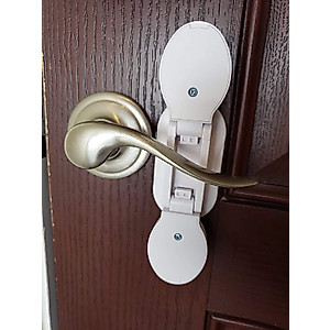 Door Handle Baby Proof Device | Door Handle Child Safety Lock | Safety Door Locks for Kids | Child Proof Locks Door Handle Lock | Door Handle Baby Proof (White Pro, Pack of 2)