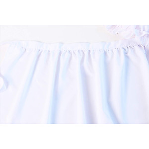 Making Believe Womens Classic Mop Cap and Apron Set, White