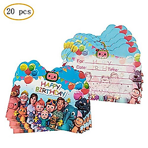 Dicite GOINAOZ 20 pcs cocomel Invitation Cards, cocomel Themed Party Supplies, Birthday Party Supplies.