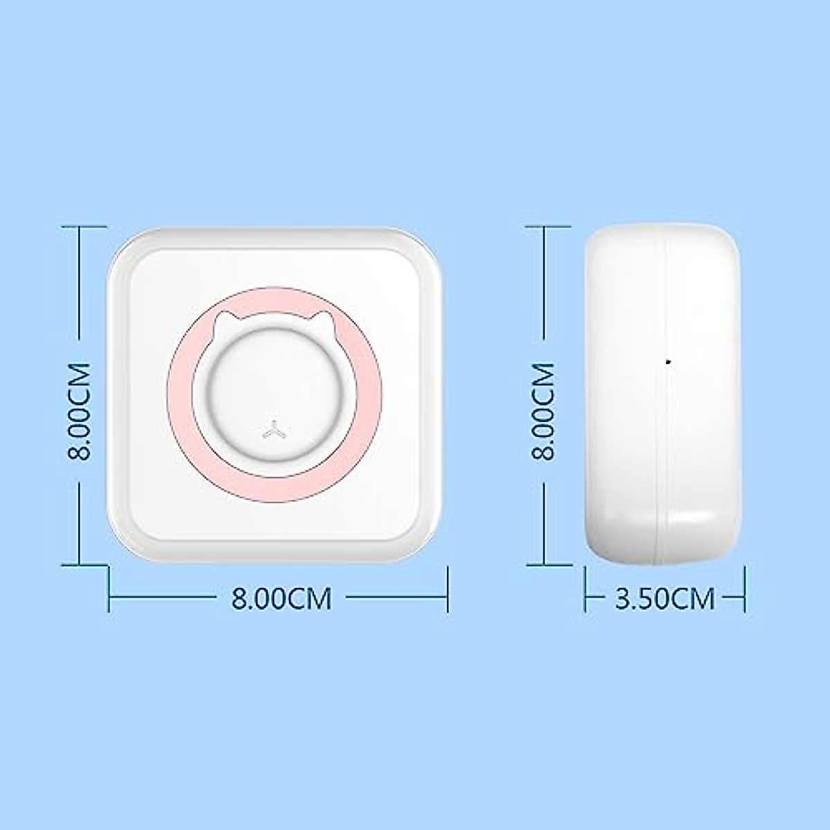 YDuupxe Mini Printer ABS Smart Pocket Thermal Picture Printer USB Photo Printer iOS (P-3)