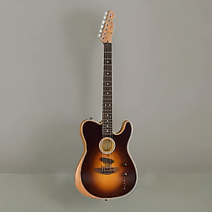 Fender Acoustasonic Player Telecaster Acoustic Electric Guitar, with 2-Year Warranty, Shadow Burst, Rosewood Fingerboard, with Gig Bag