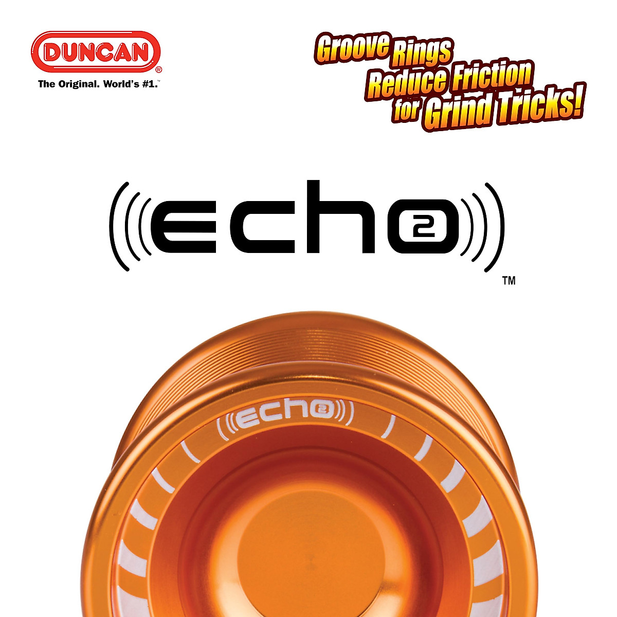 Duncan Toys Echo 2 Yo-Yo [Black], Unresponsive Pro Level Yo-Yo, Concave Bearing