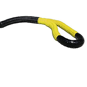 Bubba Rope LIL' BUBBA Model 176650YWG Off-Road Power Stretch Kinetic Kit 1/2" x 20' ft. Recovery Rope With Breaking Strength of 7400 Lb. In Yellow / Black Color, Accessory Ideal for Recovery and Towing Stuck Vehicles