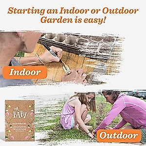 BENTLEY SEED CO. Oh Baby Flower Seeds Packets - Girl/Boy Baby Shower Favors - Pre-Filled, 25 Wildflower Seed Packs for Favor - Eco-Friendly Gift & Babys Guest Giveaways - Non-GMO Seeds - Brown Envelop