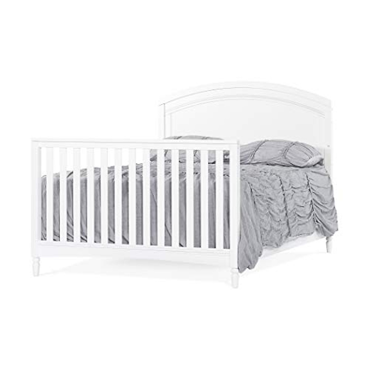 Child Craft Stella 4-in-1 Convertible Crib, Baby Crib Converts to Day Bed, Toddler Bed and Full Size Bed, 3 Adjustable Mattress Positions, Non-Toxic, Baby Safe Finish (Matte White)