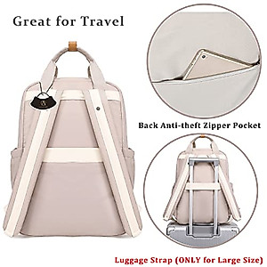 AO ALI VICTORY Laptop Backpack 15.6 Inch for Women Men Teacher Backpacks Nurse Bag Anti Theft Travel Back Pack Large College Bookbag (Medium, Grey)