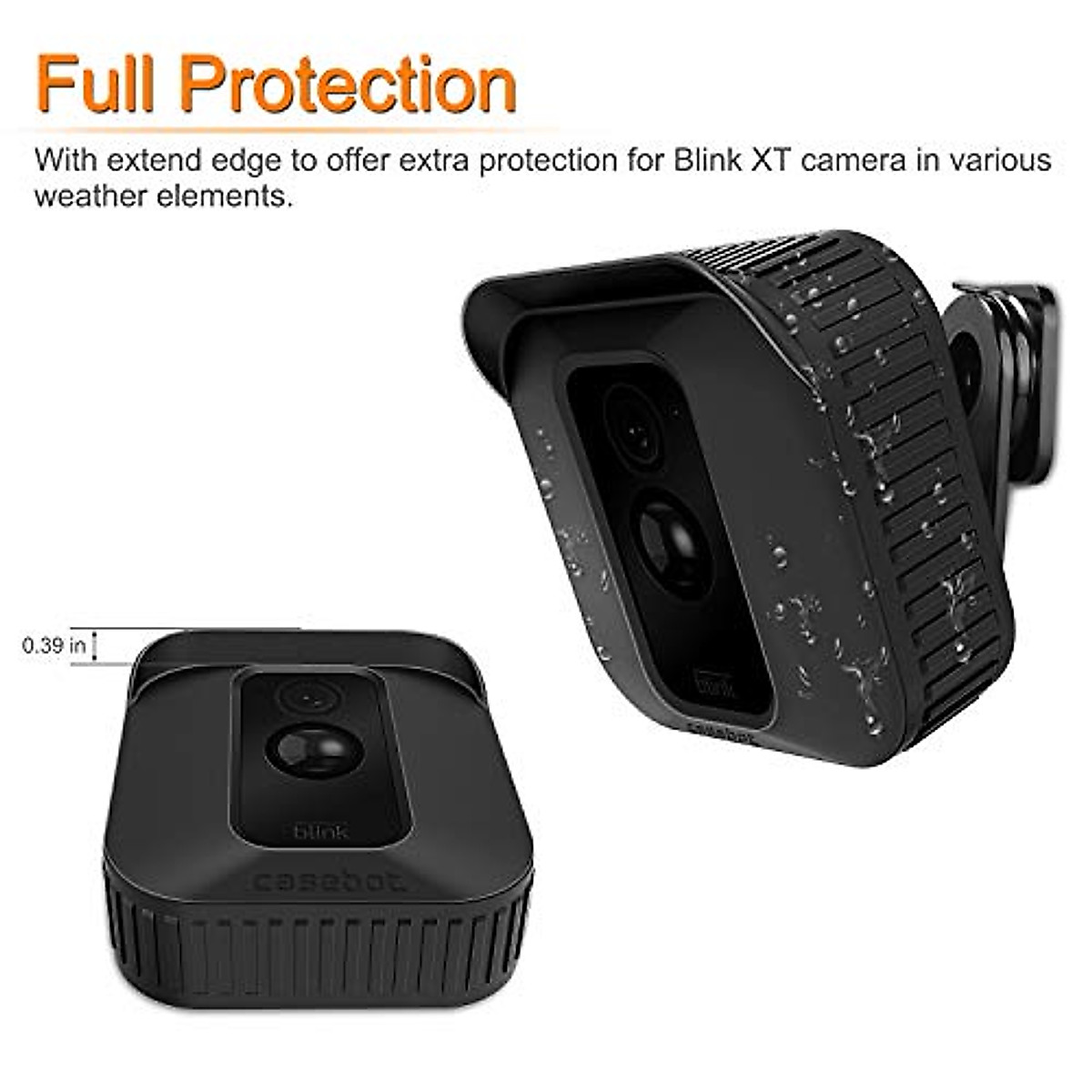 Fintie Silicone Skin for Blink XT2/XT Camera - [3 Pack] Premium Silicone Weather Resistant Protective Case Cover for Blink XT2 & XT Home Security Indoor Outdoor Camera - Black