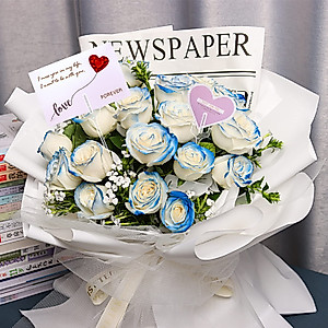 CCINEE 100pcs Plastic Floral Pick Card Holders Clear Fork Shaped Flower Place Card Holders Straight Head Clips for Wedding Bouquet Birthday Party Supply, 9 Inches