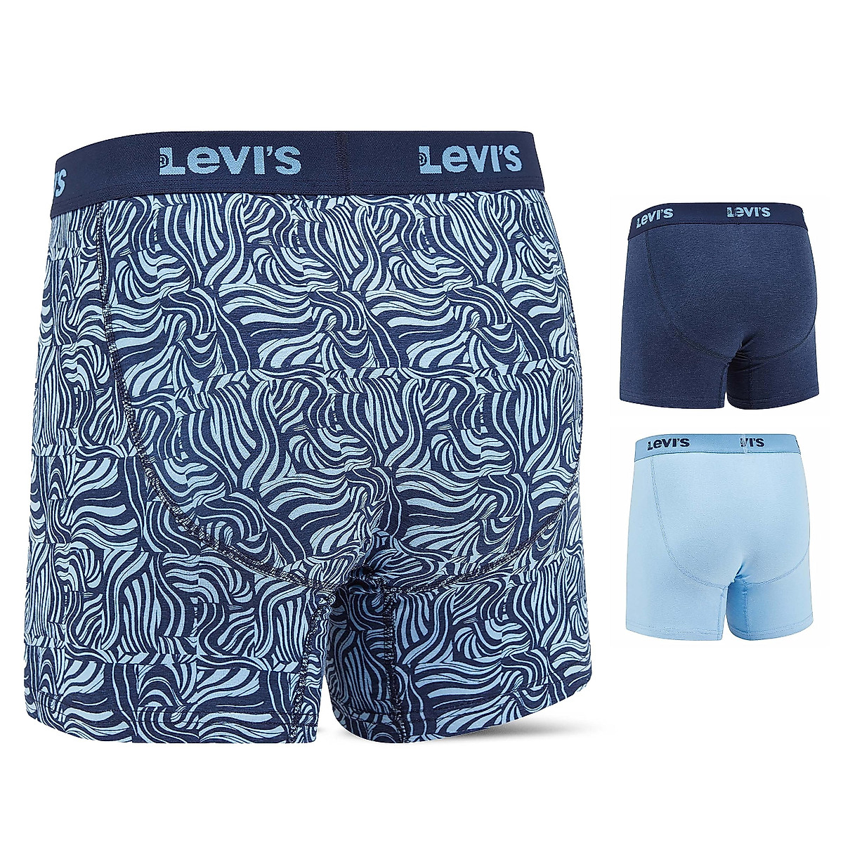 Levi's Boxer Briefs for Men, Cotton Stretch Breathable Men's Underwear 3 Pack Assorted