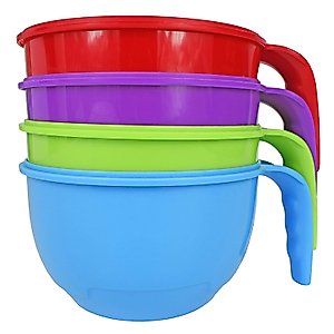 Black Duck Brand Set of 4 Soup Mugs 28 Ounce Heat Soup In the Microwave and Take it on the Go! Perfect for Work School and Meal Preparation (4, Multi)
