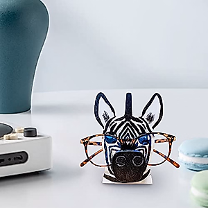 Cute Creative Animal Glasses Holder, Wooden Animal Shaped Glasses Frame, Fun Eyeglass Holder Display Stands, Pet Glasses Stand Home Office Desktop Decor, Handmade Corgi Glasses Stand (Hippopotamus)