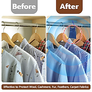 10 Pack Natural Moth Repellent for Clothes Indoor Use, Alternative Moth Balls Moth Traps for Clothes, Peppermint and Thyme Essential Oils Effectively Keep Moths Away from Closet Drawers Woolen Silk