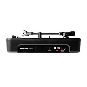 Numark PT01 Scratch | DJ Turntable for Portablists With User Replaceable Scratch Switch, Built In Speaker, Power via Battery or AC Adapter, Three Speed RPM Selection & USB Connectivity
