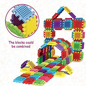 Dimple 360-Piece Set Large Stacking Blocks and Interconnecting Building Set, Makes 60 Blocks, for Boys & Girls, Educational Fun, Great Toy for Child Development for Kids and Toddlers