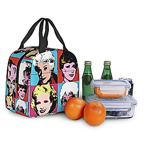 Insulated Lunch Bags Lunch Tote for Women Reusable Lunch Box for Girls (golden)